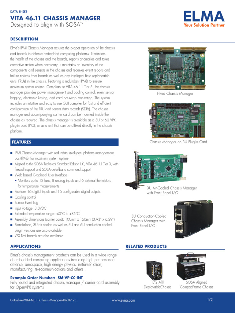 VITA 46.11 Chassis Manager Overview | PDF | Computing | Computer ...