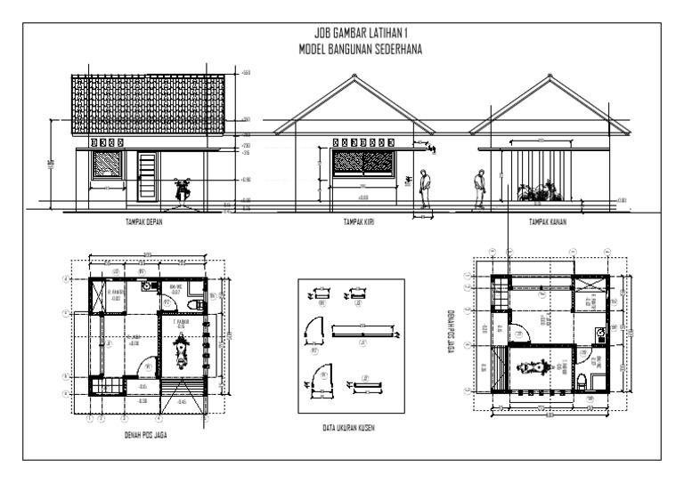 Denah Post Jaga 1-Layout1 | PDF