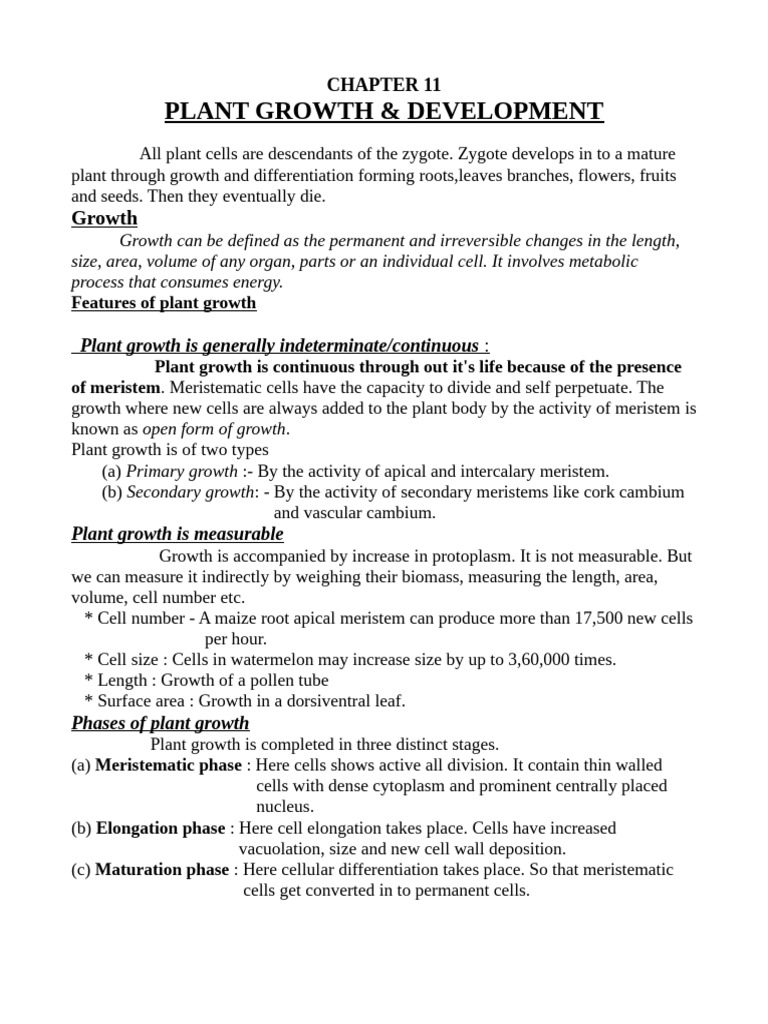 Plant Growth and Development Overview | PDF | Auxin | Plant Hormone