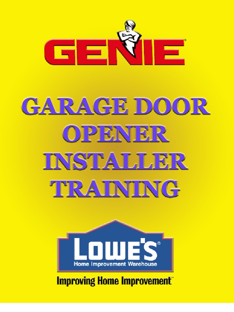 Genie Garage Door Opener Installation Guide | PDF | Switch | Door