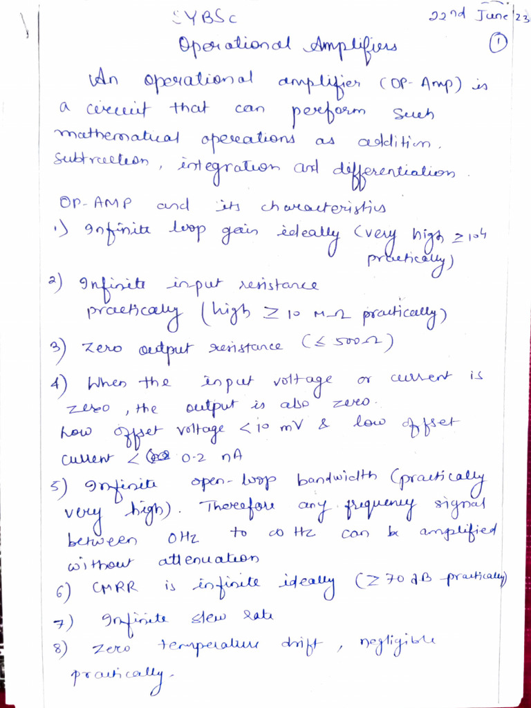 SY OpAMP Notes | PDF