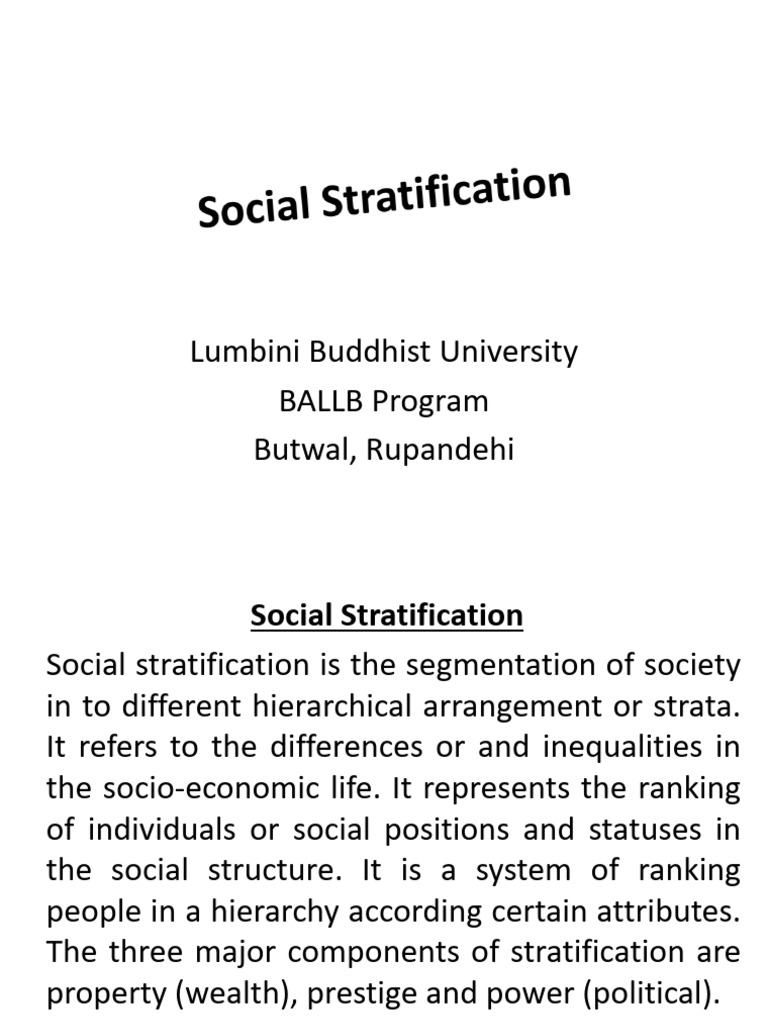 Understanding Social Stratification | PDF | Social Stratification ...