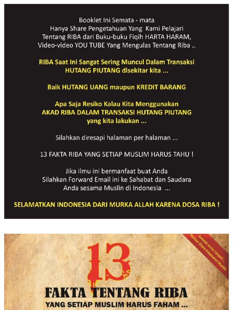 13 Fakta Riba | PDF