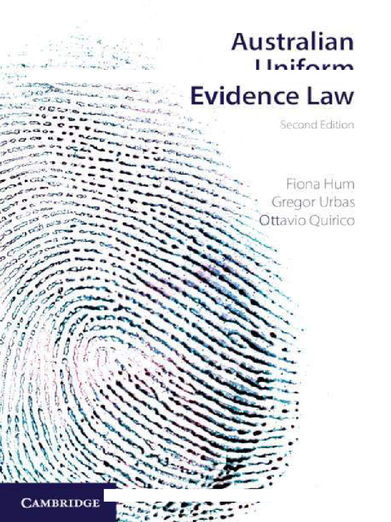 Australian Uniform Evidence Law, 2nd Ed. | PDF | Books | Copyright