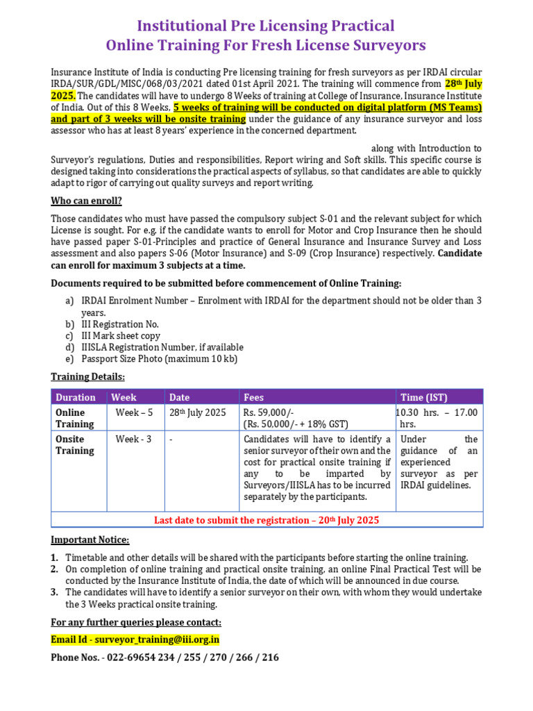 Surveyor Practical Test Training 2025 | PDF