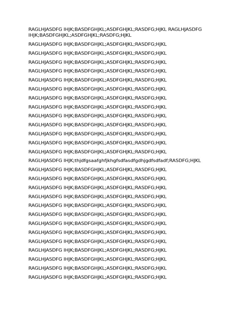 Tyutyuutyuraglhjasdfg Ihjk3 | PDF