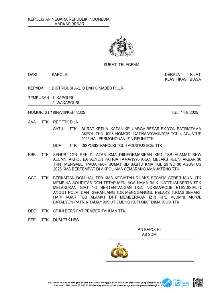 ST Reuni Akpol 1995 | PDF