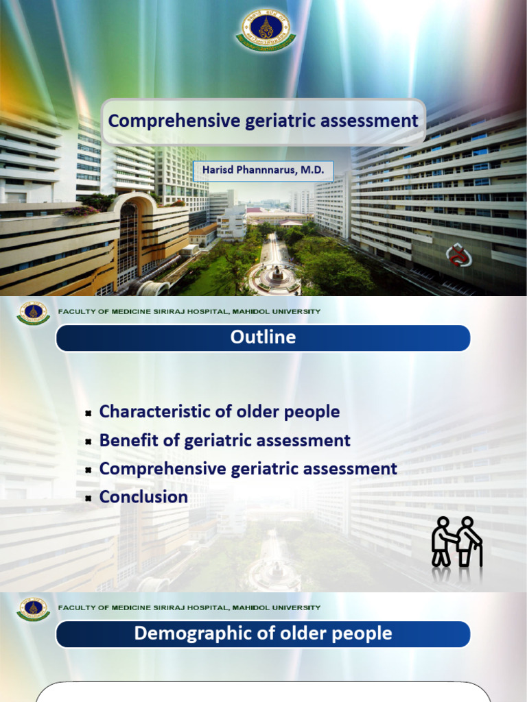 Comprehensive Geriatric Assessment - ป.โท ระบาดวิทยา | PDF