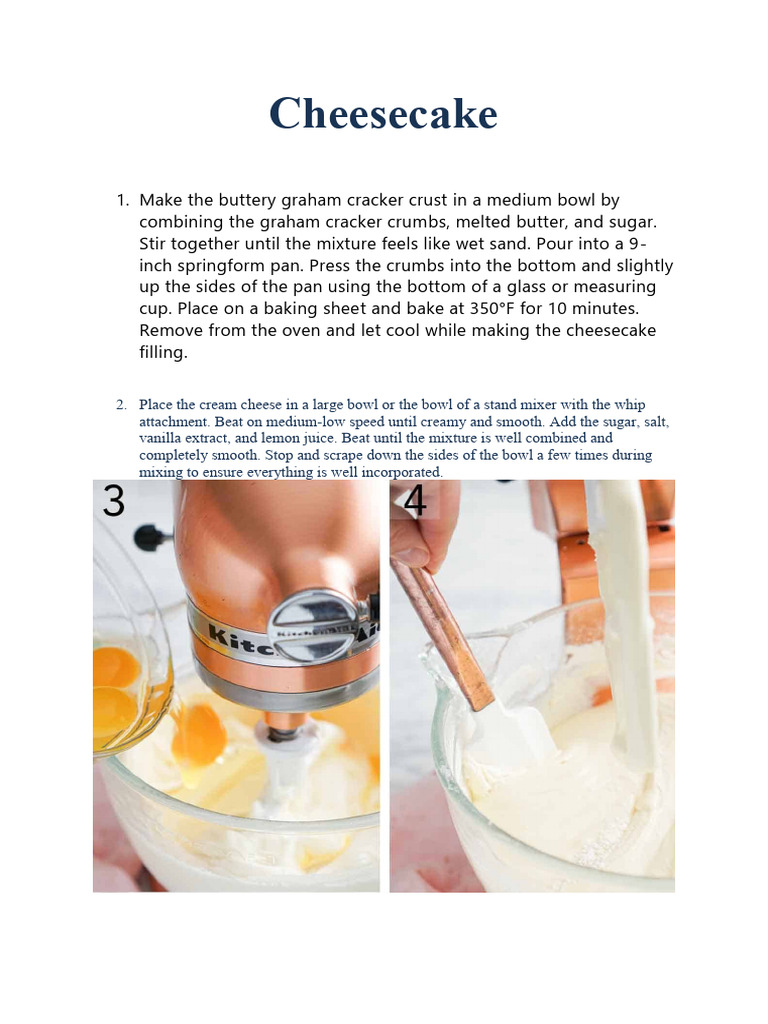 Easy Cheesecake Recipe Guide | PDF