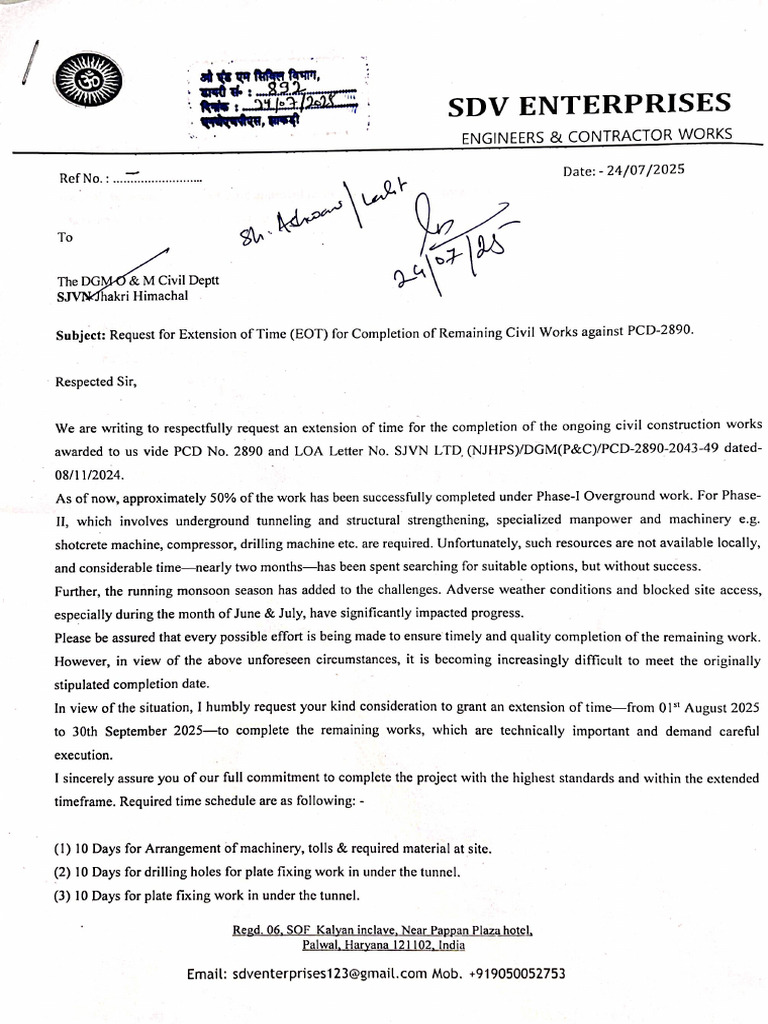 Contractor Req Letter | PDF