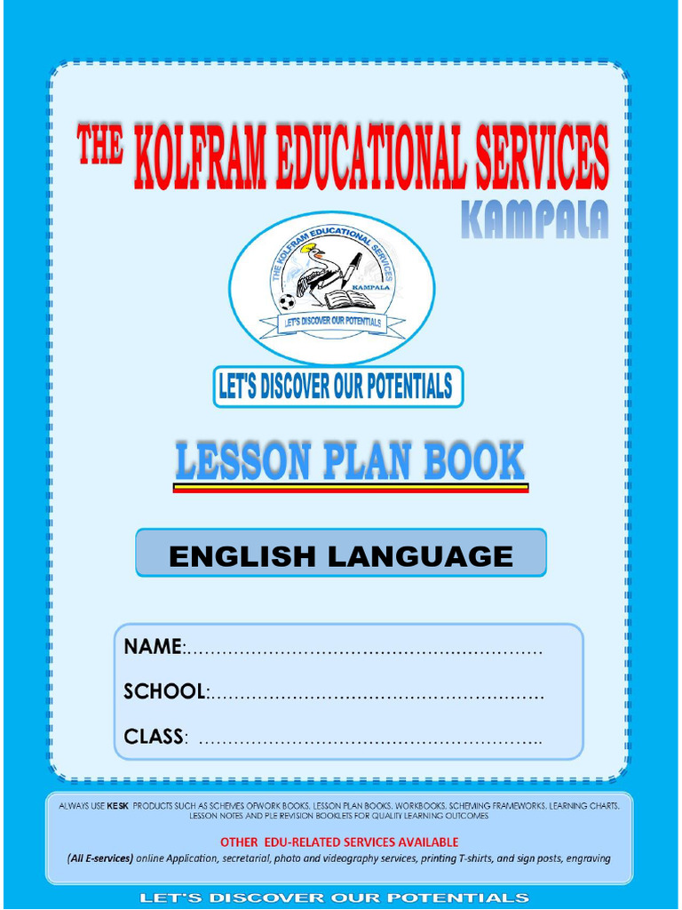English Language Lesson Plan Template | PDF | Learning | Methodology