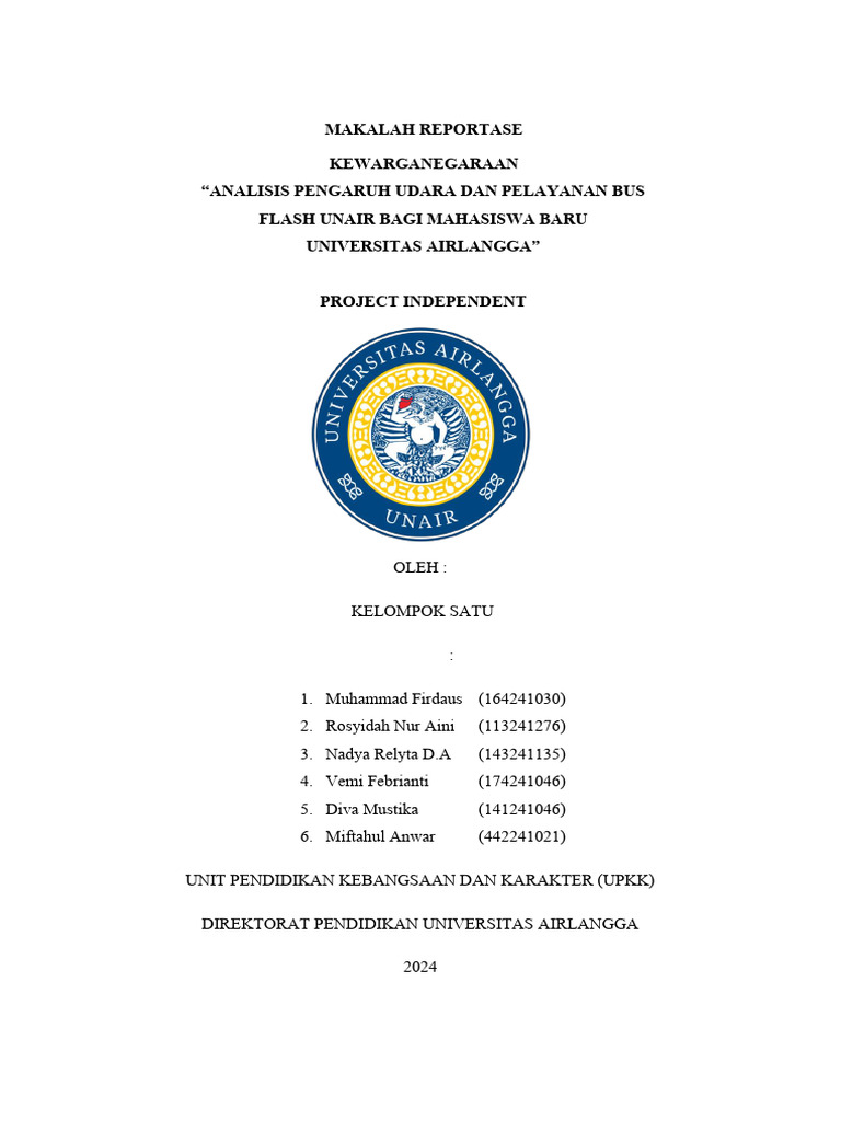 Pengaruh Udara dan Bus Flash UNAIR | PDF