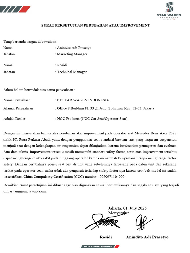 Operator Seat MB Axor 2528 Dengan Air Suspension (Surat Approval by ...