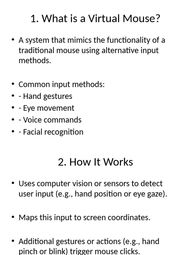 Virtual Mouse Presentation | PDF