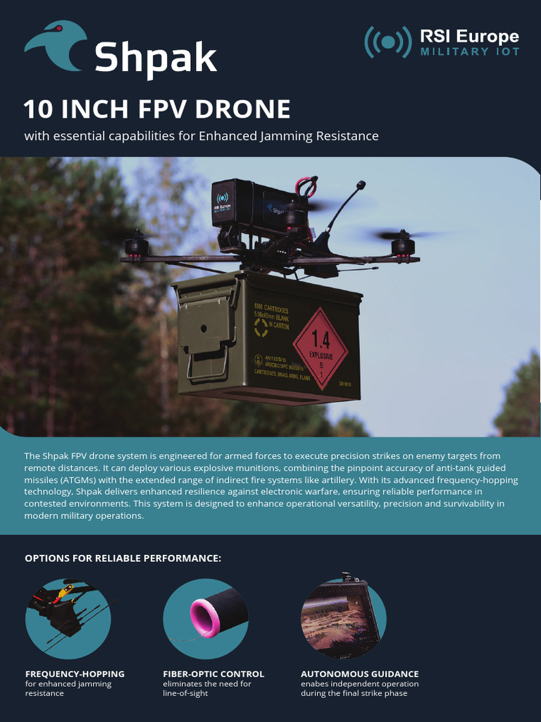 Shpak FPV Drone Datasheet 1 | PDF | Unmanned Aerial Vehicle | Video