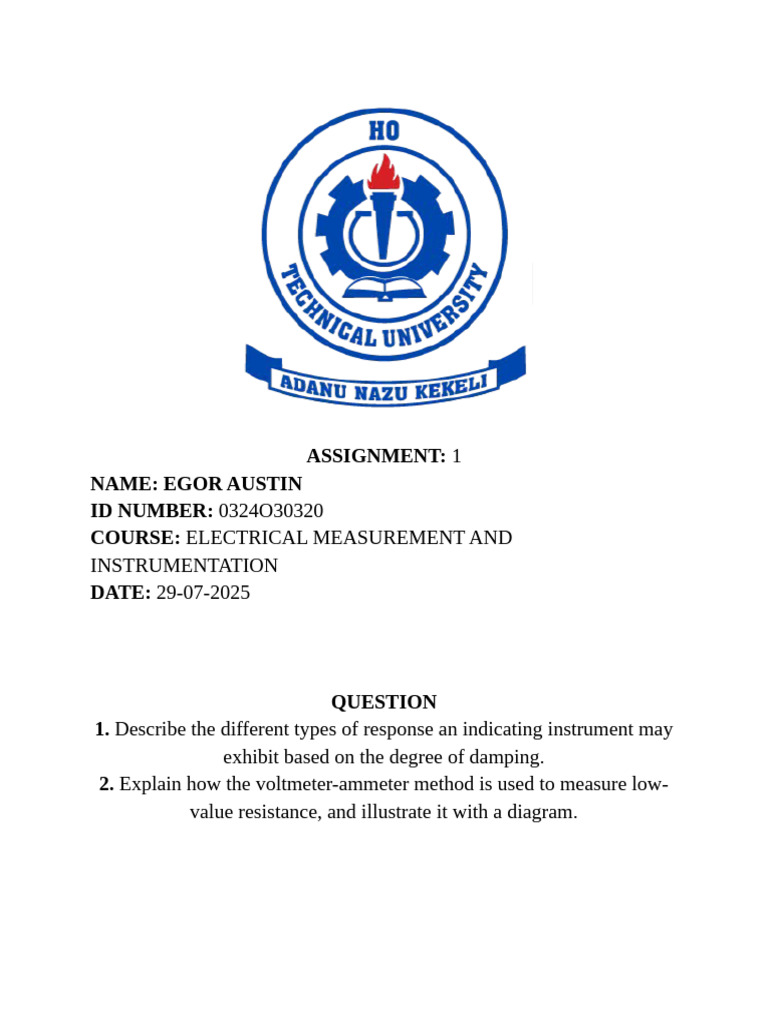 Instrument Assignment | PDF