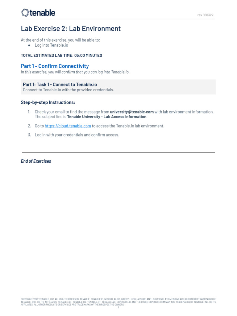 LAB EXERCISE - Module 2 - Lab Environment | PDF