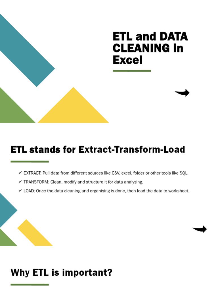 ETL and Data Cleaning in Excel | PDF