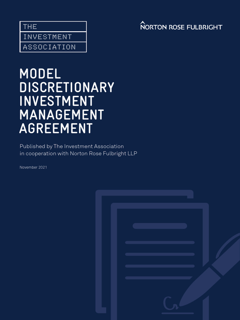 Model Discretionary Investment Management Agreement (2021) | PDF ...