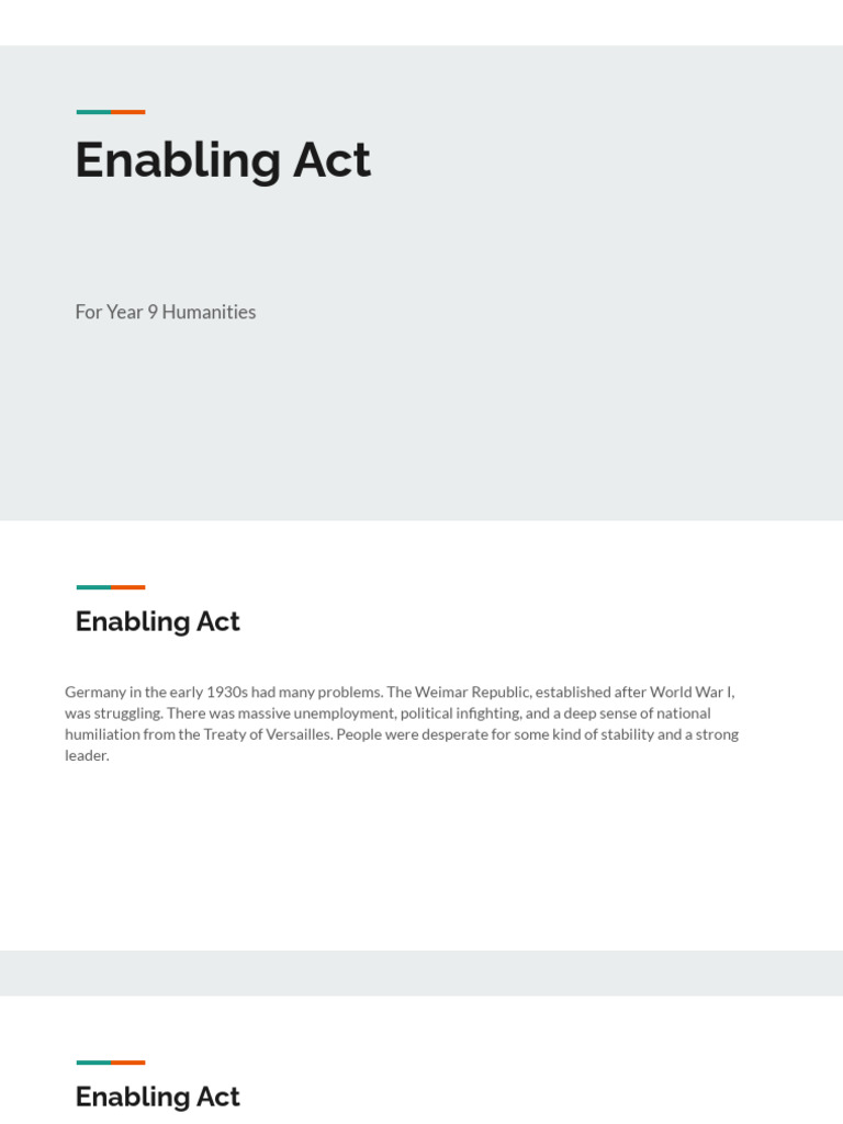 Enabling Act | PDF