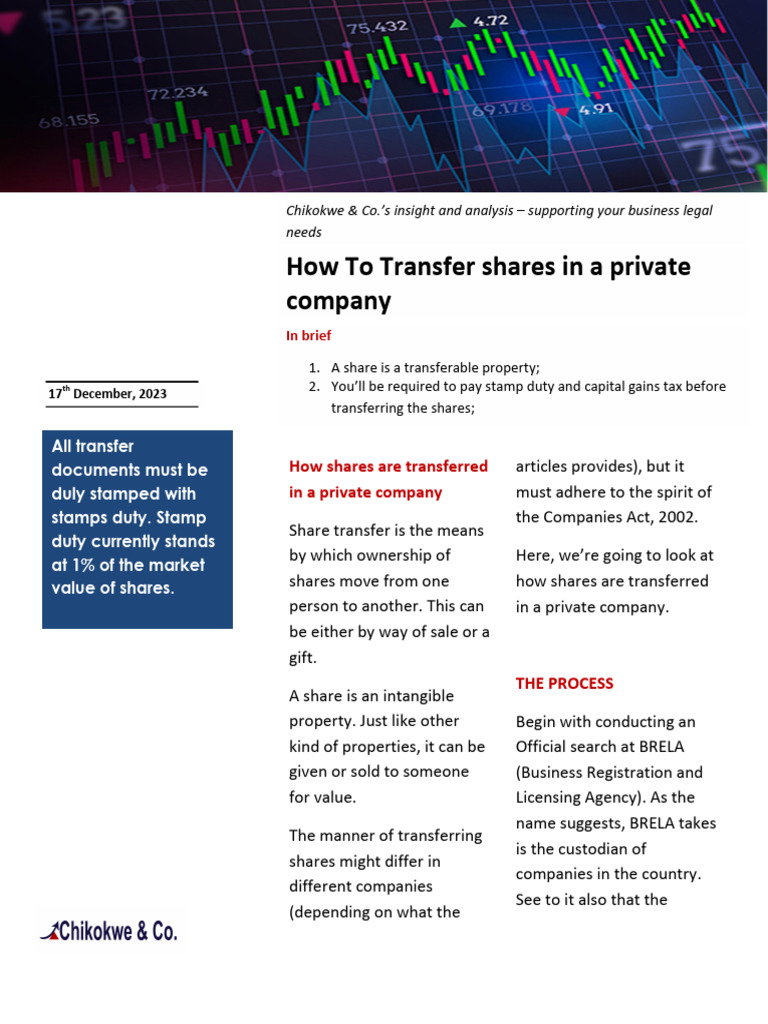 Share Transfer Process in Private Companies | PDF | Taxes | Share (Finance)