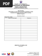 Aral Students Profile | PDF | Learning | Psychological Schools