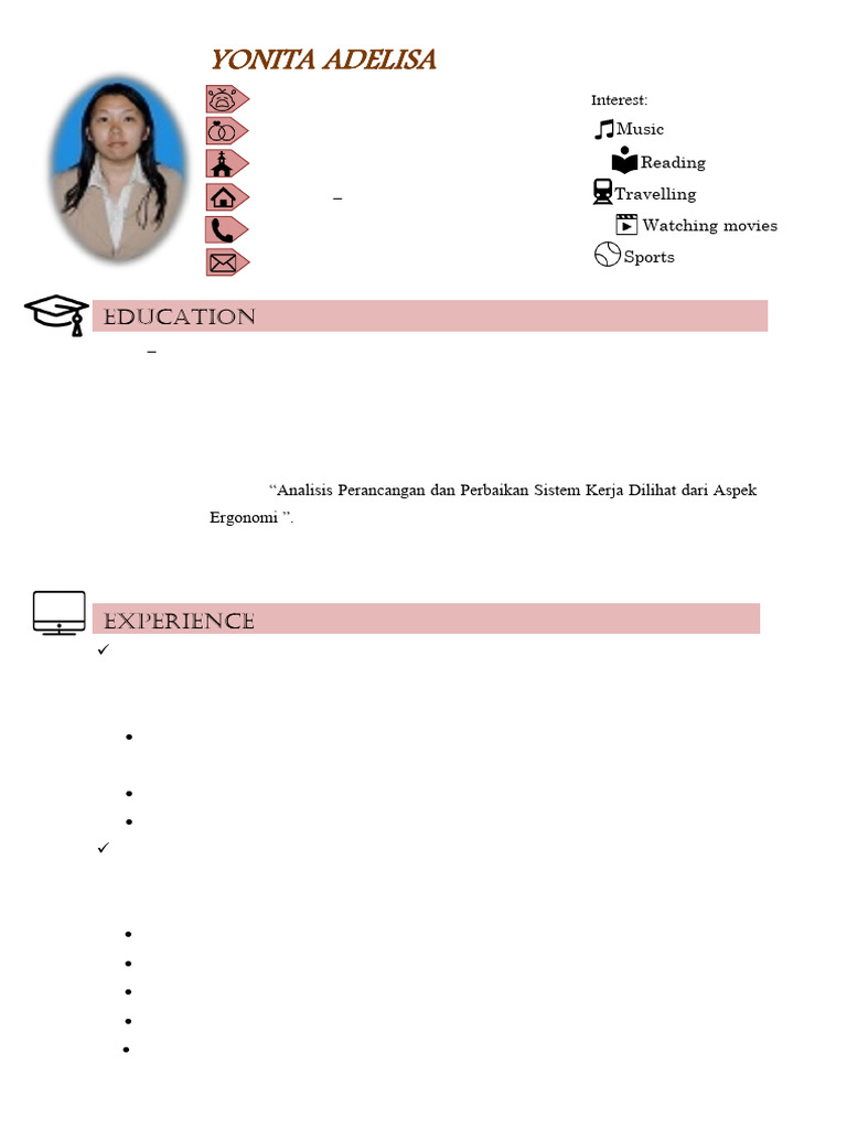 Yonita Adelisa Procurement Import Specialist (Merchandiser) Resume ...