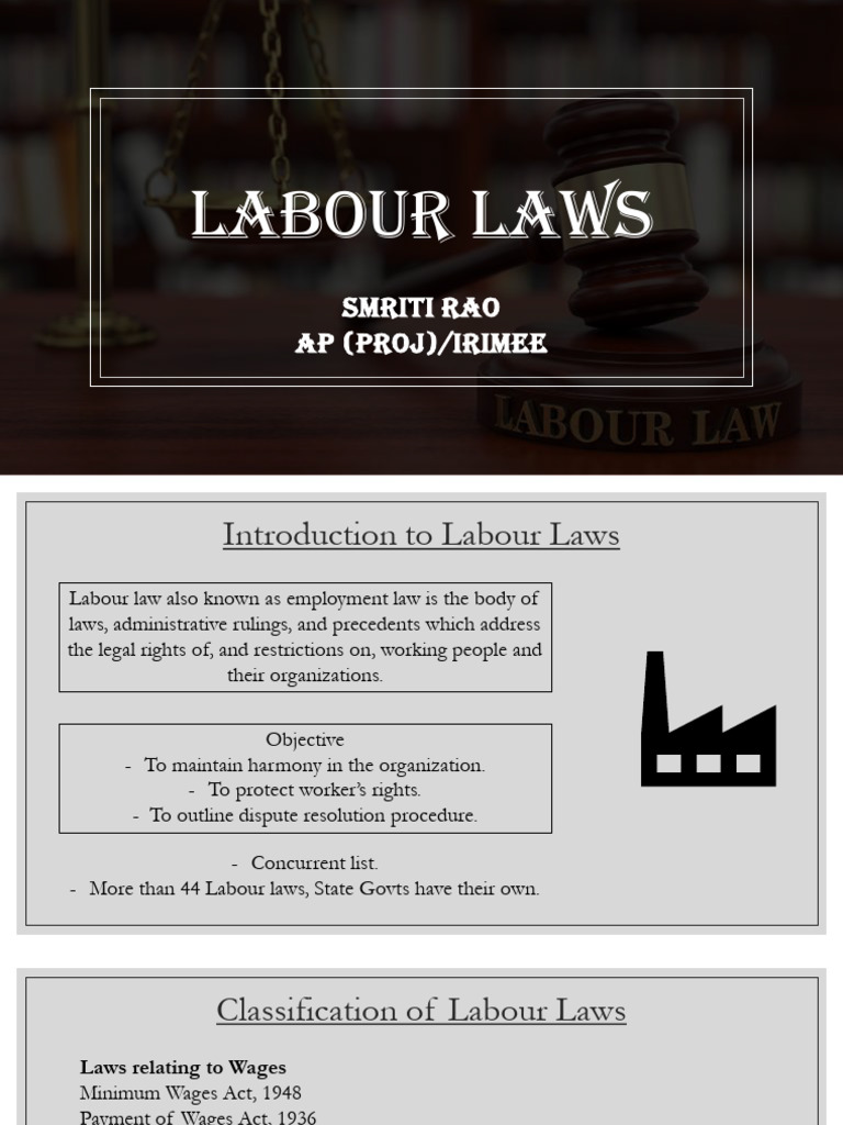 Overview of Labour Laws in India | PDF | Labour Law | Employment