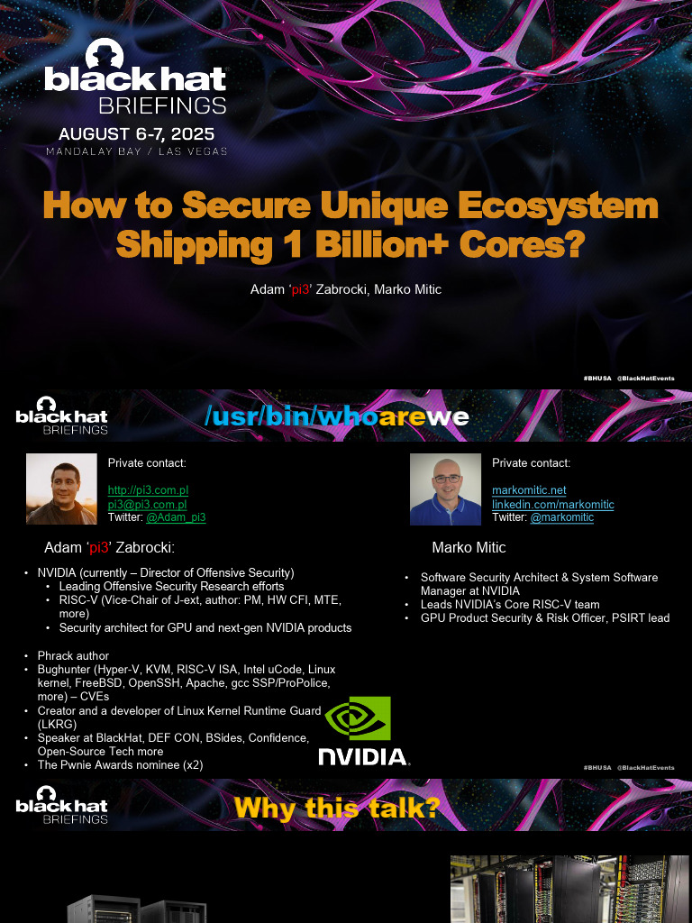 Adam Zabrocki&Marko Mitic - How To Secure Unique Ecosystem Shipping 1 Billion+ Cores | PDF ...