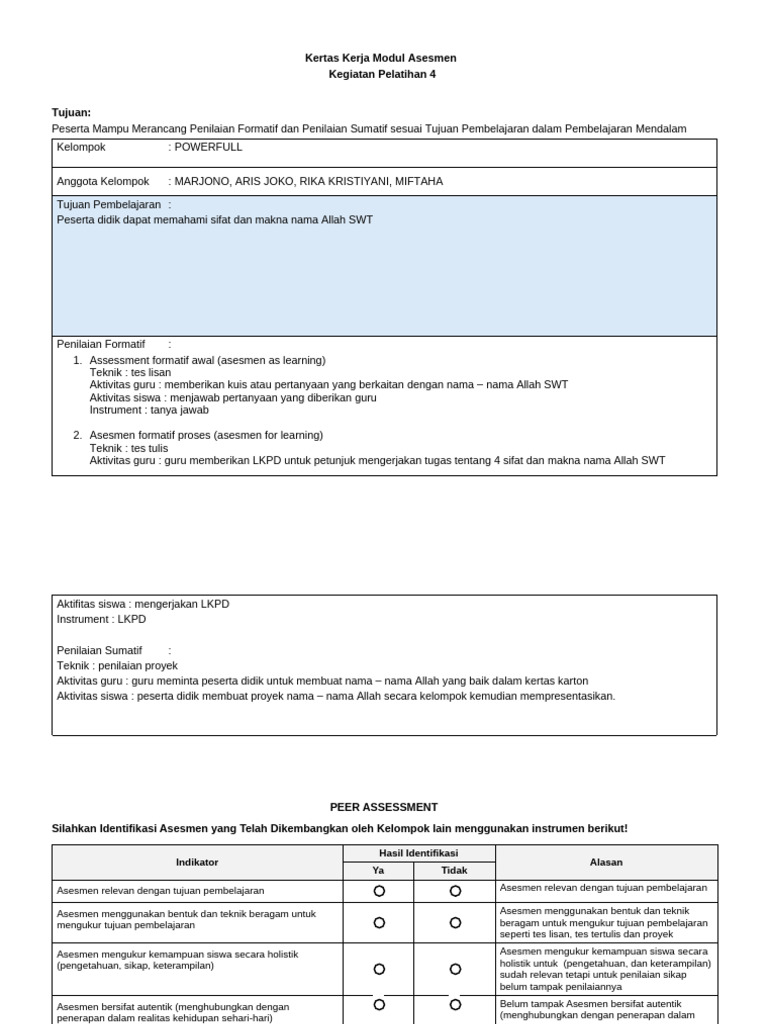 Analisis Dari Kel 5 LK Modul 4 Kp4 Asesmen PM Kelompok 2 | PDF