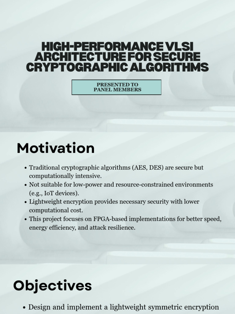 High-Performance Vlsi Architecture For Secure Cryptographic Algorithms ...