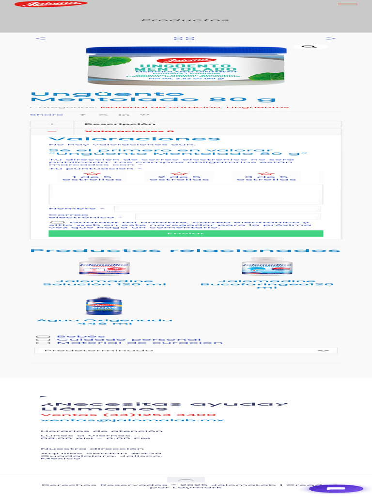 Ungüento Mentolado 80 g - Cuidado Personal | PDF