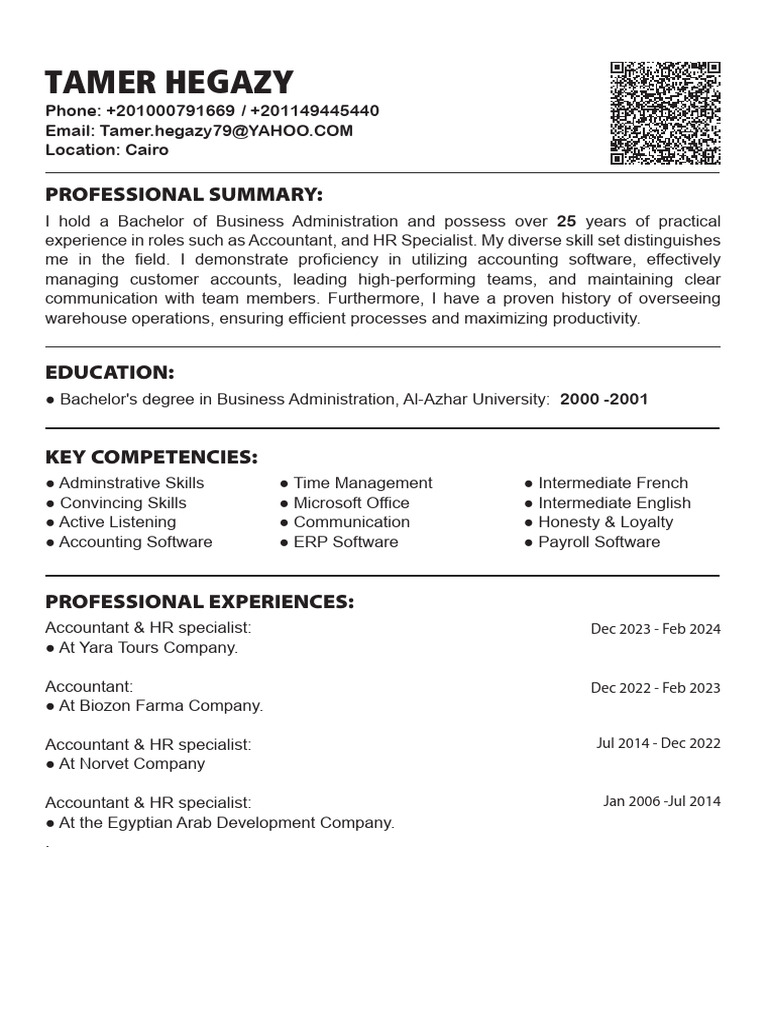 Tamer's CV 14.3.2025 | PDF
