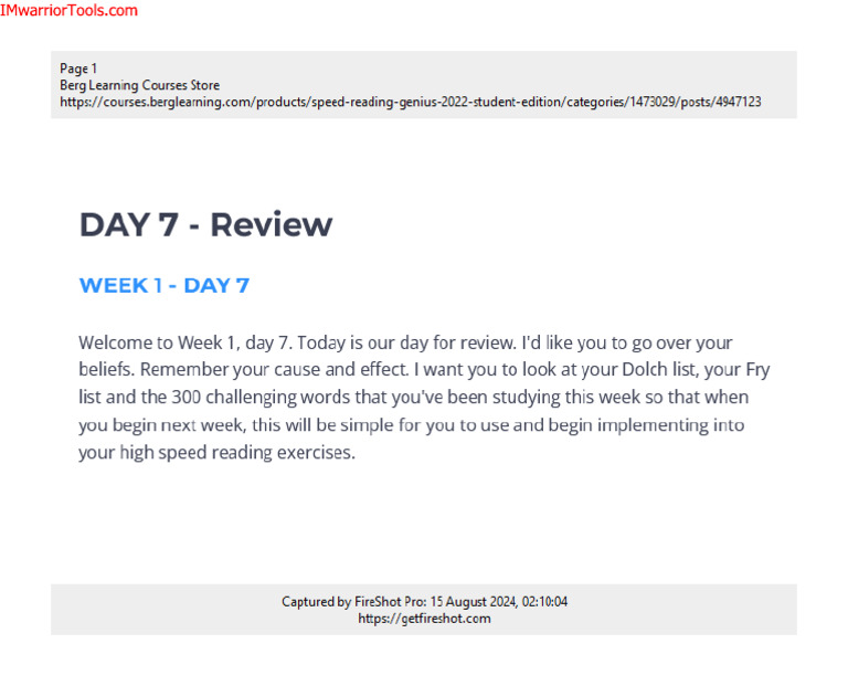 01-DAY 7 - Review | PDF