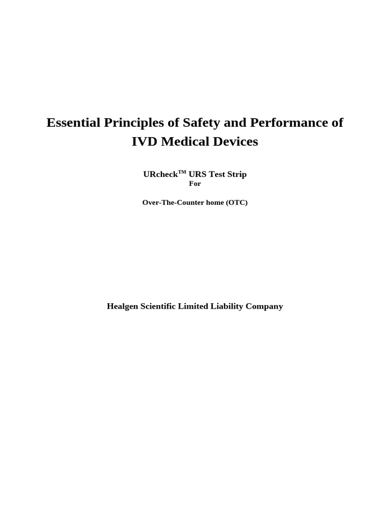 Essential Requirements Checklist EP | PDF | Medical Device | Accuracy ...