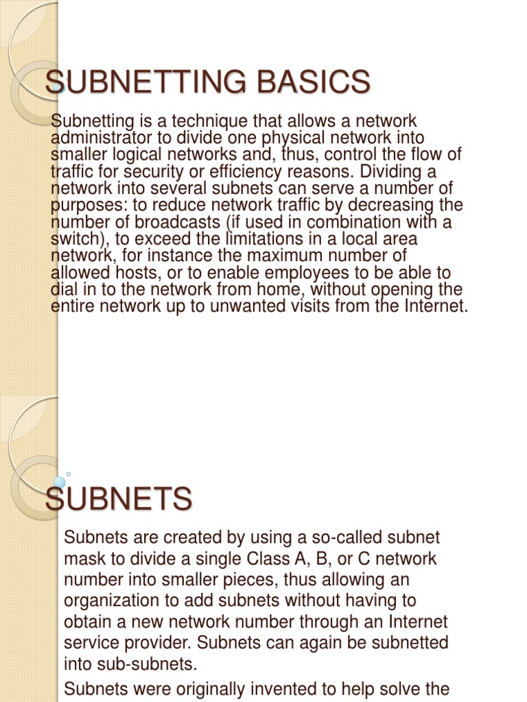 Understanding Subnetting Basics | PDF | Ip Address | Internet Standards