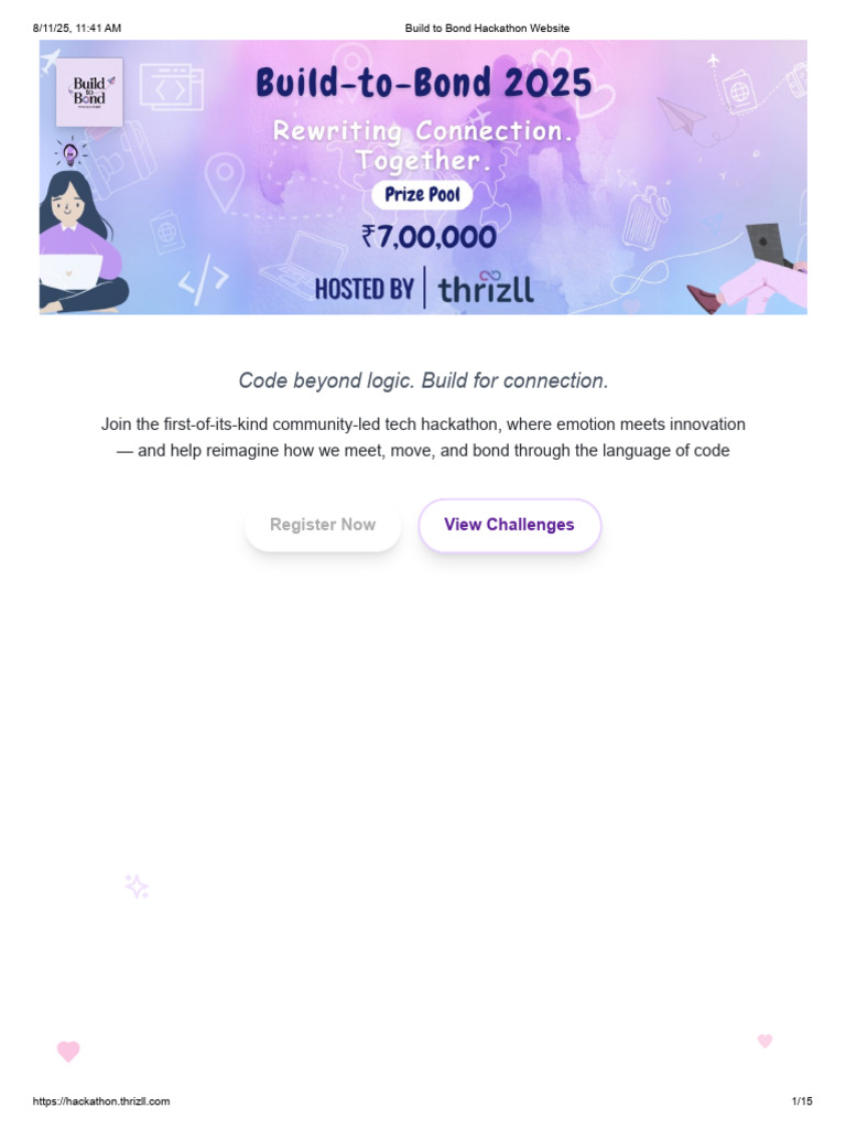 Build to Bond Hackathon 2025 | PDF | Creativity | Artificial Intelligence