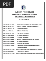 Example of A Daily Prison Schedule | PDF | Science & Mathematics