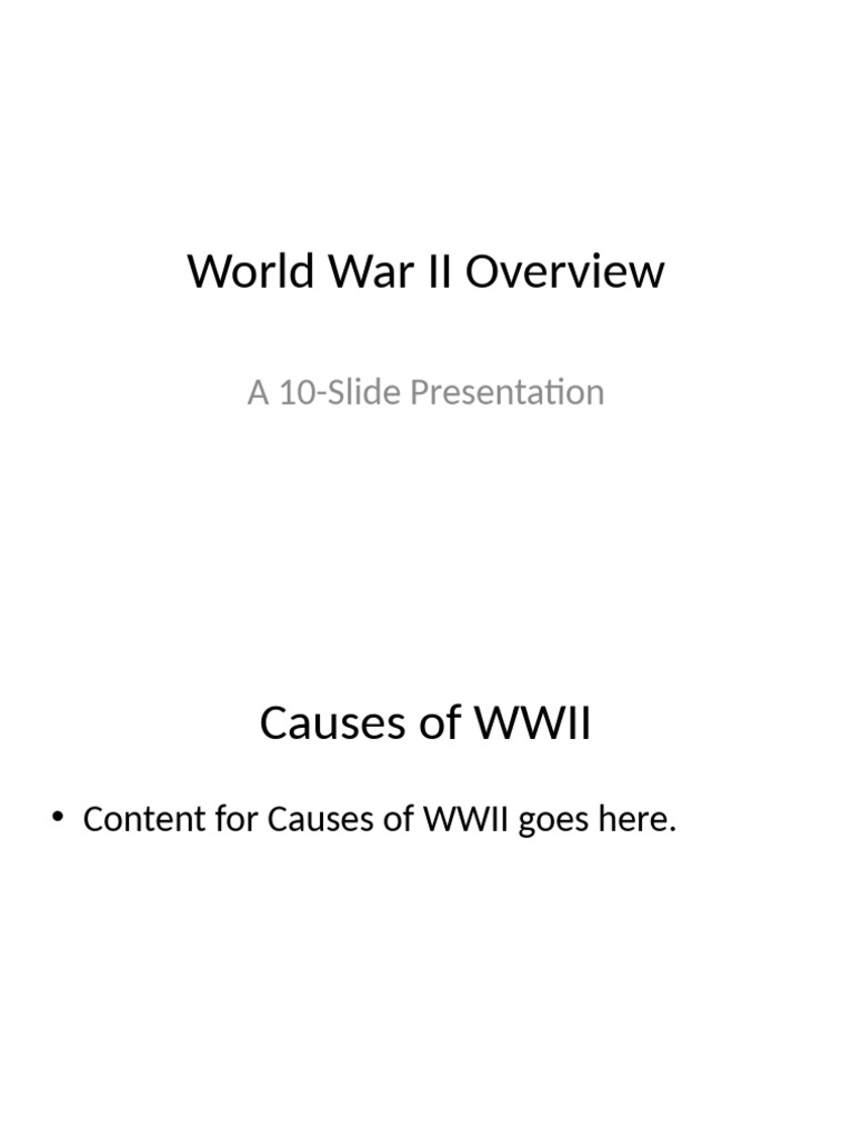 WWII Overview: Causes, Battles, Impact | PDF