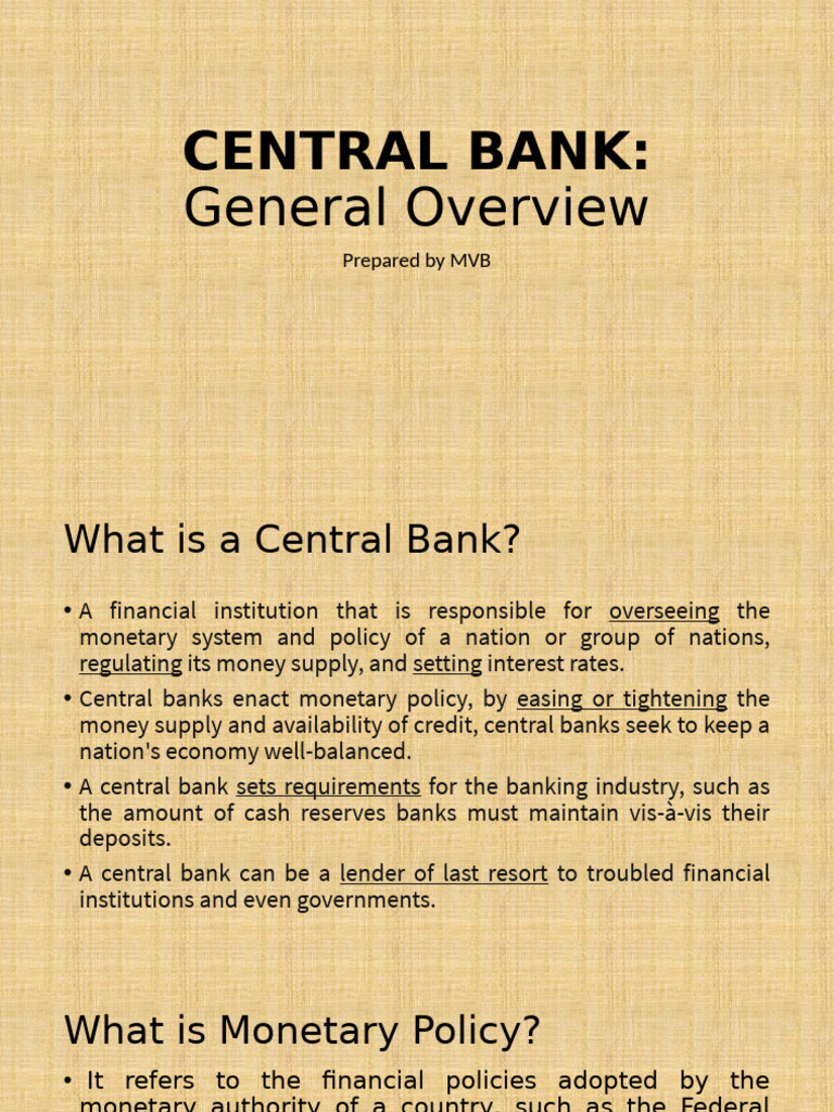 Central Bank Functions and Monetary Policy | PDF | Interest Rates ...