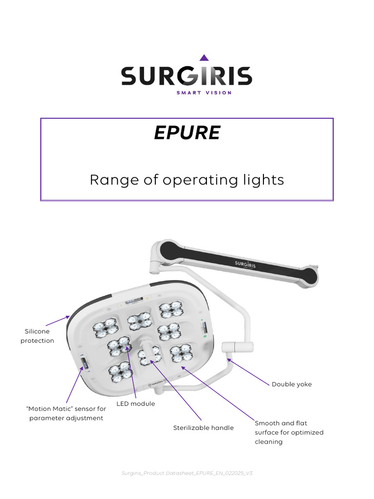 EPURE Operating Lights Datasheet | PDF | Equipment