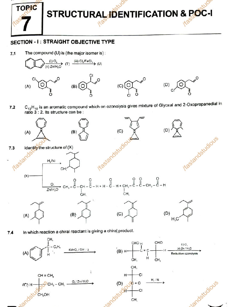 Structural Identification and POC-1 | PDF | Hydrogenation | Alkane