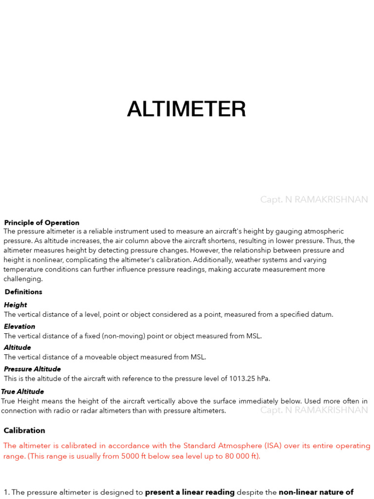 Servo-Assisted Altimeter Overview | PDF | Altitude | Atmospheric Pressure