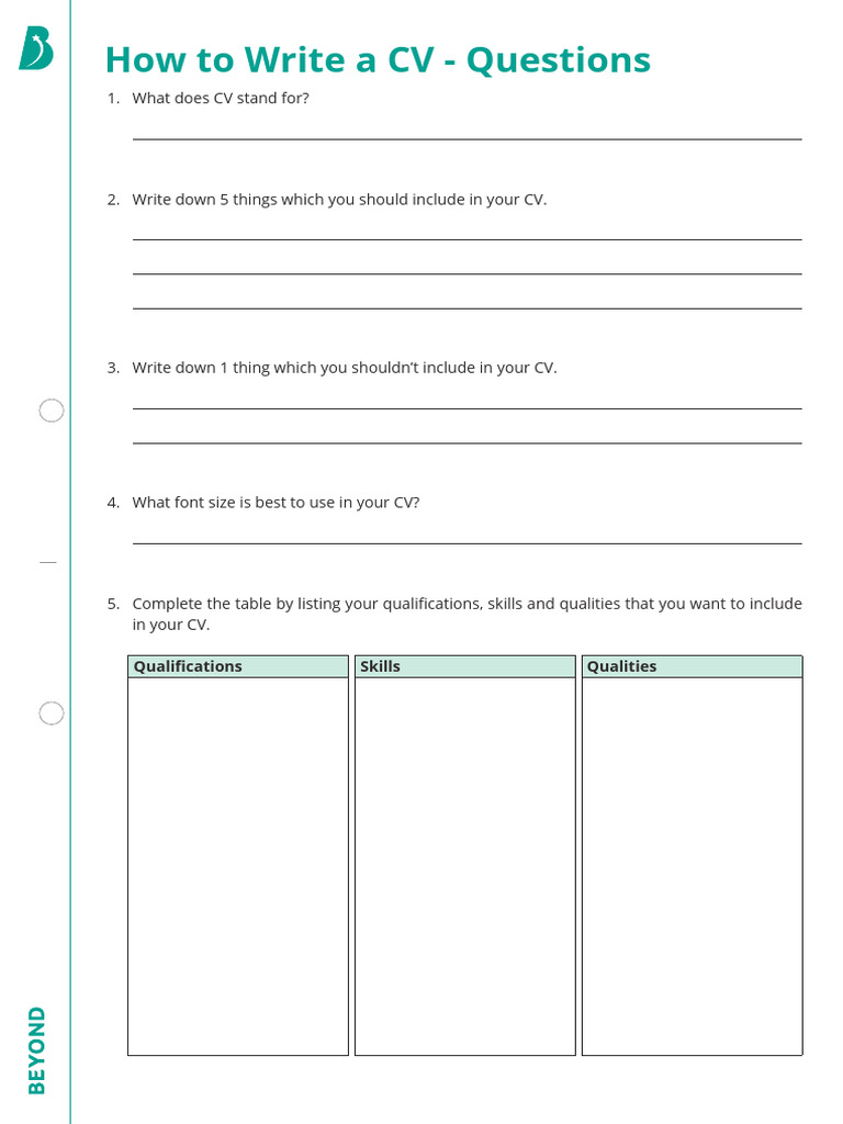 CV Writing: Key Questions Answered | PDF