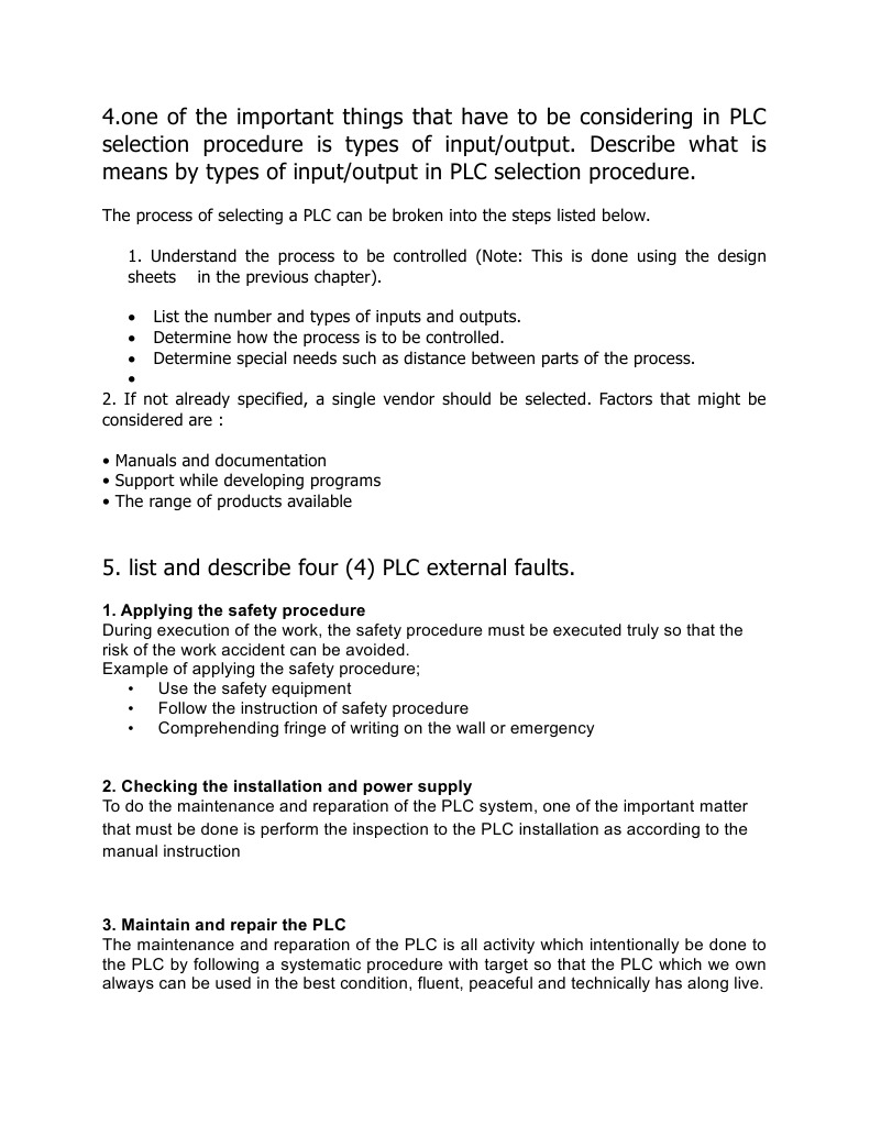 PLC Selection and Maintenance Guide | PDF | Computers | Technology ...