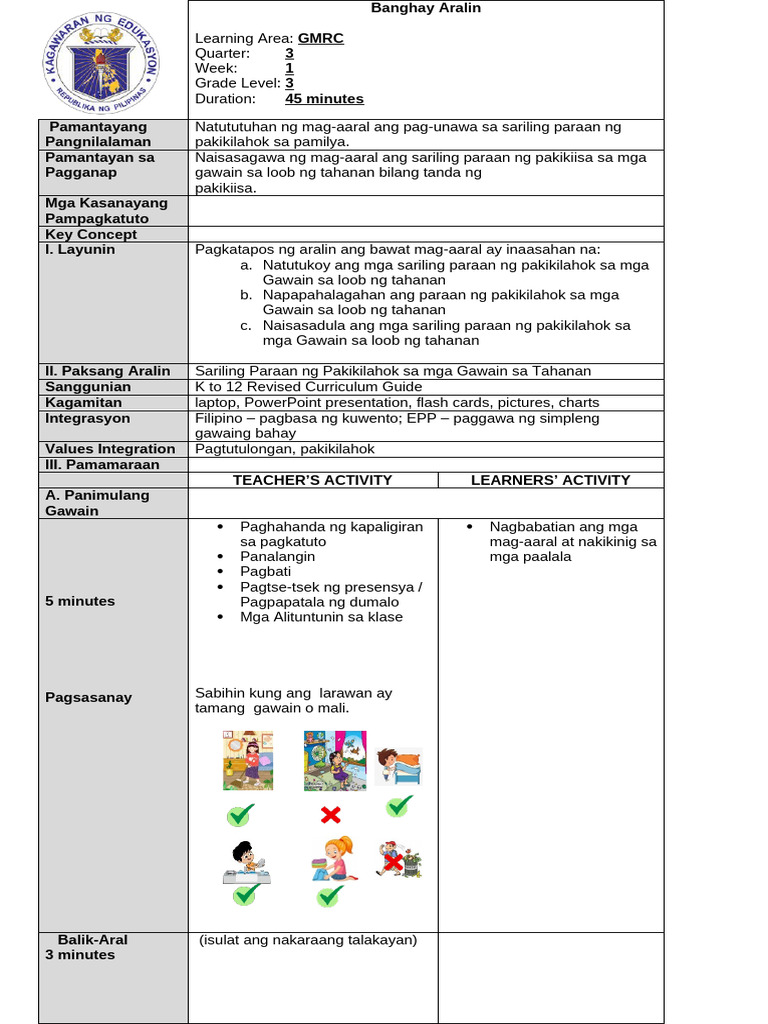 Explicit Lesson Plan 2023 K 12docx CLASS 3 | PDF