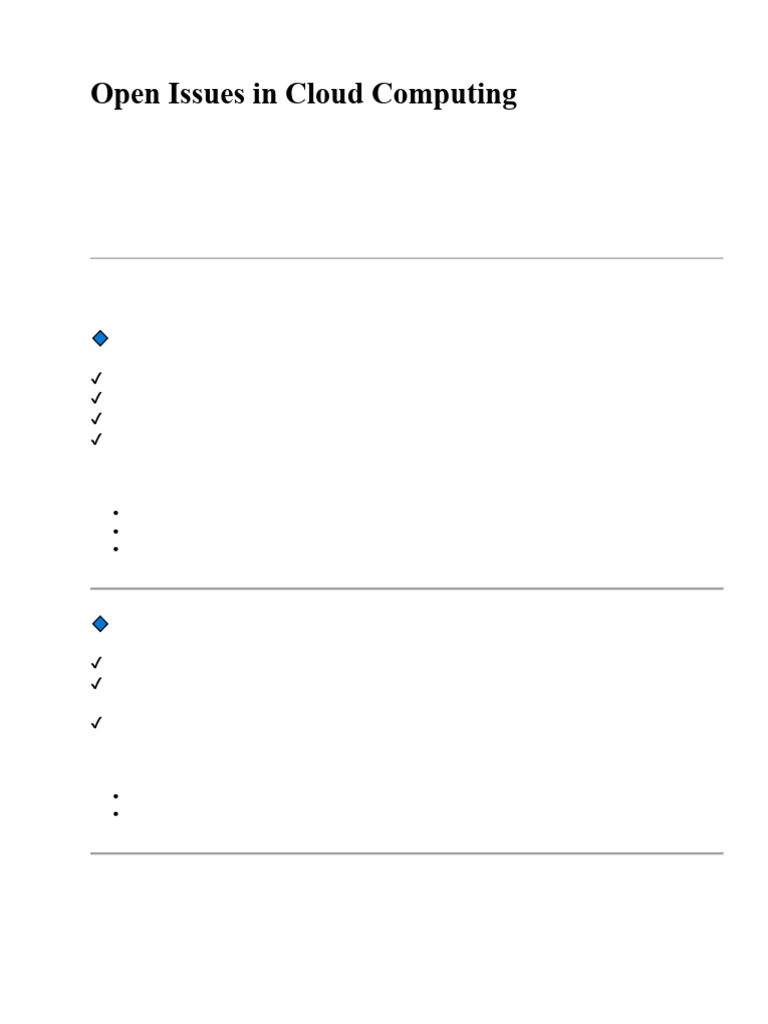 Lec 35 Open Issues in Cloud Computing | PDF | Cloud Computing | Computer Security