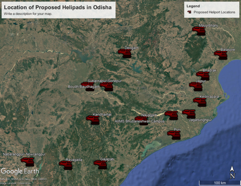 Proposed Helipad Locations in Odisha | PDF