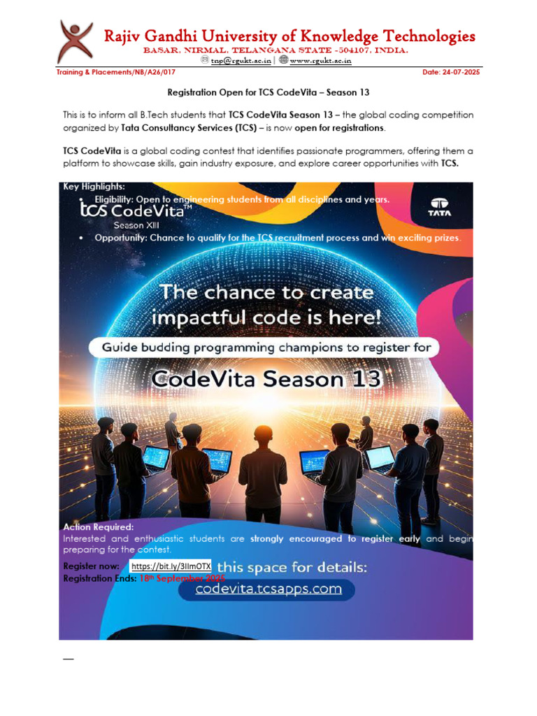 TCS - CodeVita Season 13-24-07-2025 | PDF