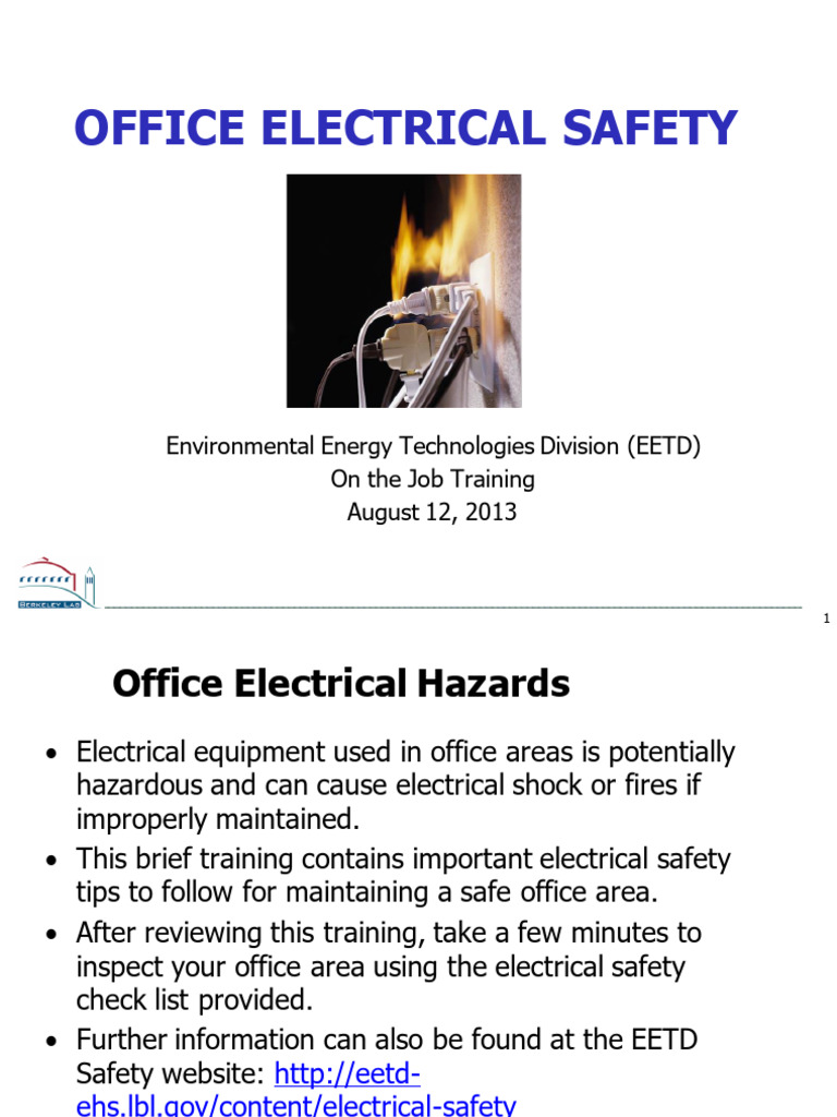 Office Electrical Safety Guidelines | PDF | Electrical Connector | Ac ...